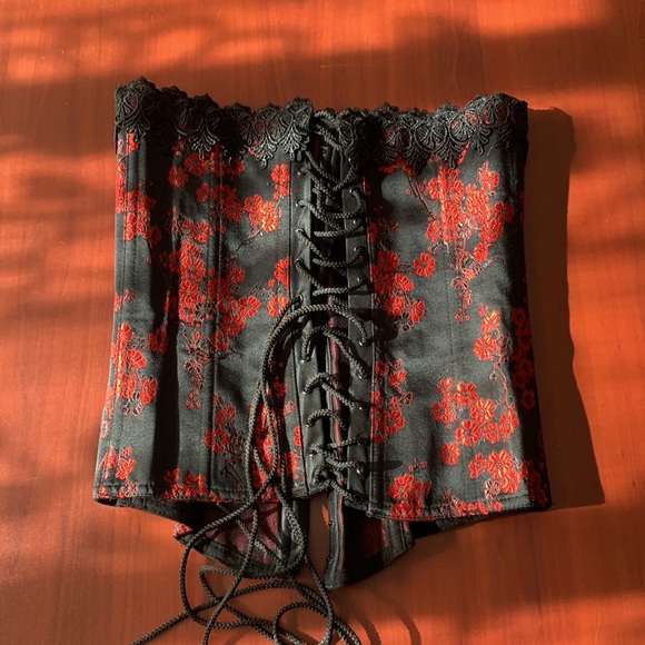Tesa | Tops | Brand New Without Tags Tesa Black Corset With Red ...